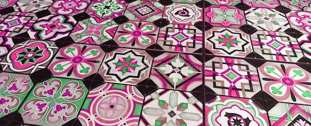 Beautiful Mixed Patterned Ceramic Tiles. Stock Photo - Image of style ...