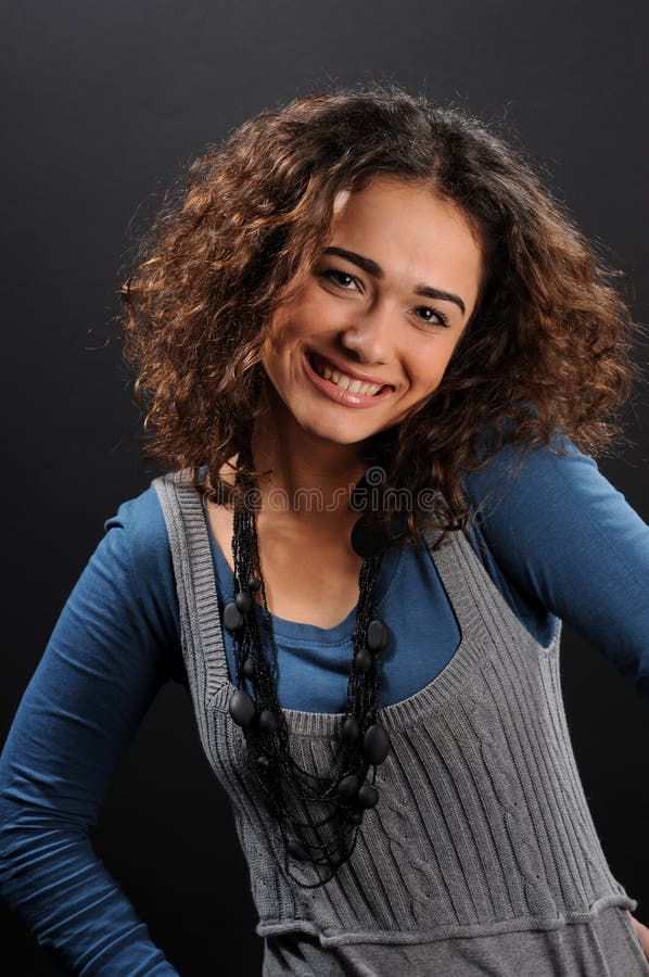 Beautiful Model With Curly Hair Stock Image - Image of beautiful, curly ...