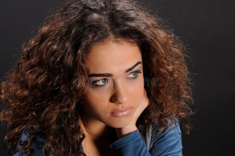 Beautiful Model With Curly Hair Picture. Image: 8623926