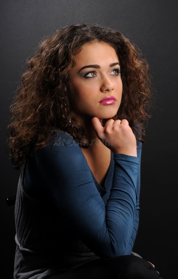 Beautiful Model With Curly Hair Picture. Image: 8624295