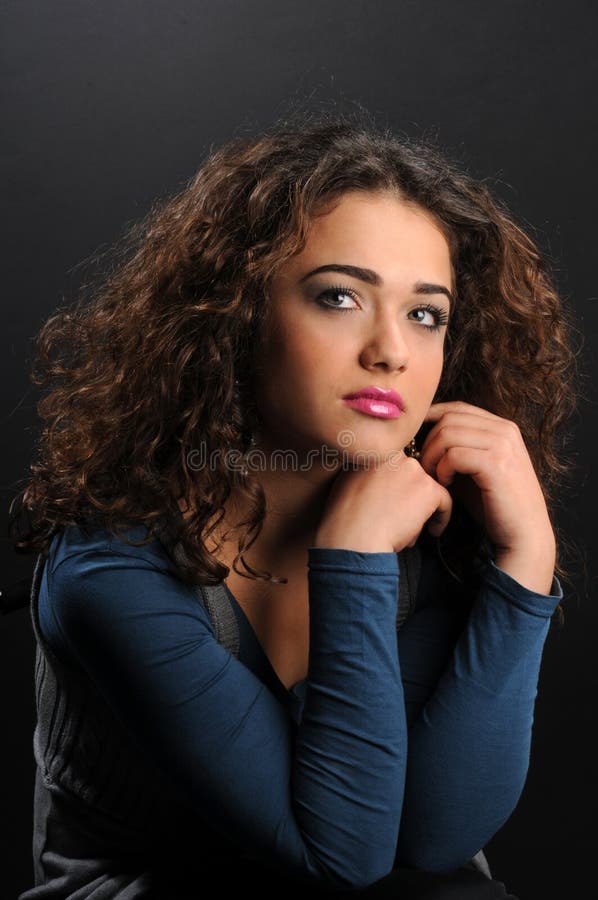 Beautiful Model With Curly Hair Picture. Image: 8624536