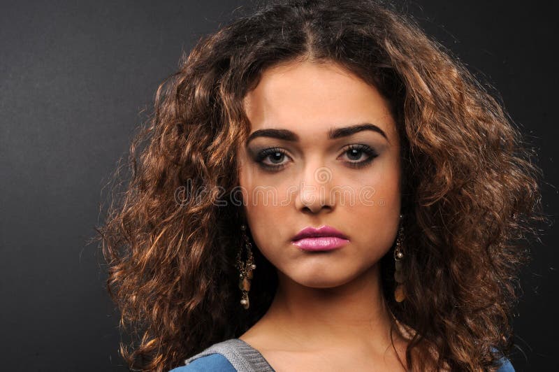 Beautiful Model With Curly Hair Picture. Image: 8624708