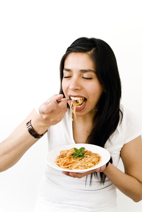 Beautiful girl eating stock photo. Image of care, life - 18806706