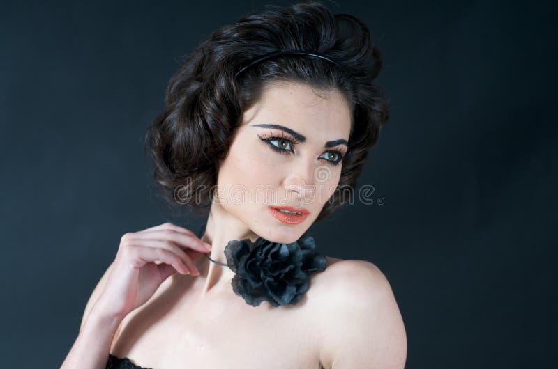 Beautiful Model with Flower Stock Photo - Image of female, caucasian ...