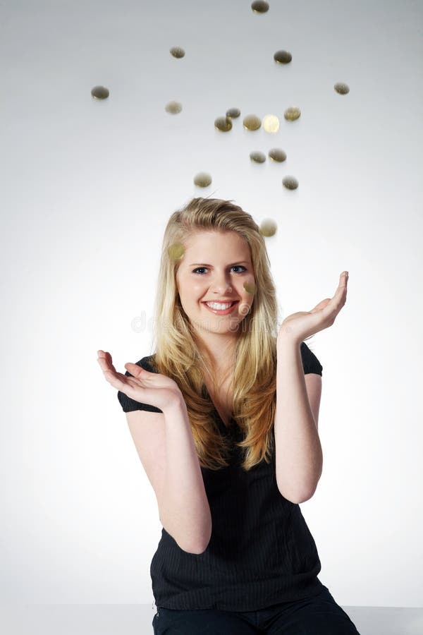 Beautiful model with money stock image. Image of cash - 39183277