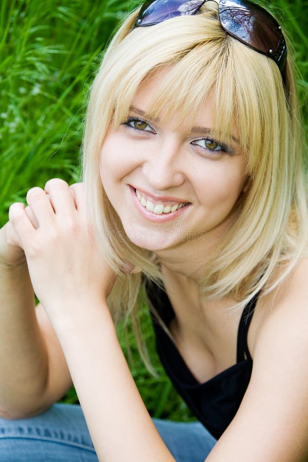 Beautiful Model Outdoor Closeup Portrait Stock Photo - Image of look ...