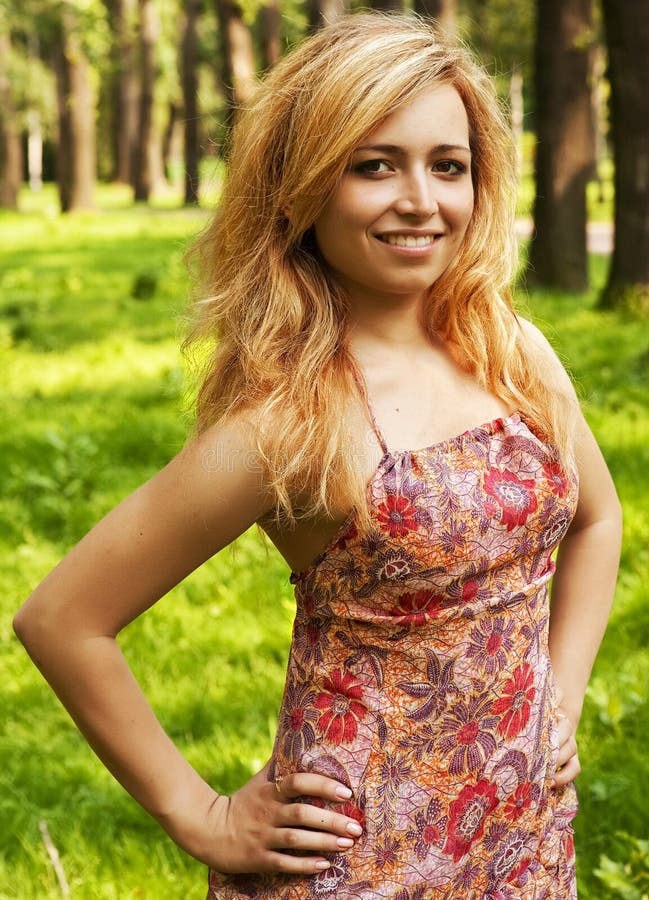 Beautiful Model in the Park Stock Photo - Image of field, nature: 93080662