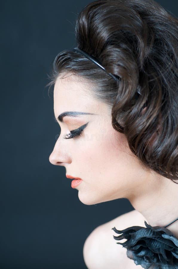 Beautiful Model in profile stock photo. Image of close - 12355114