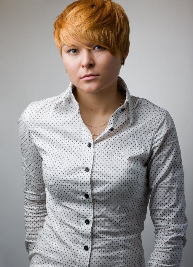 Beautiful model in shirt stock image. Image of serious - 9450767