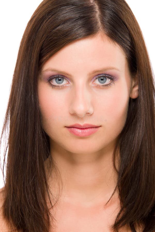 Beautiful Model Smiling Portrait Stock Photo - Image of skin, face ...