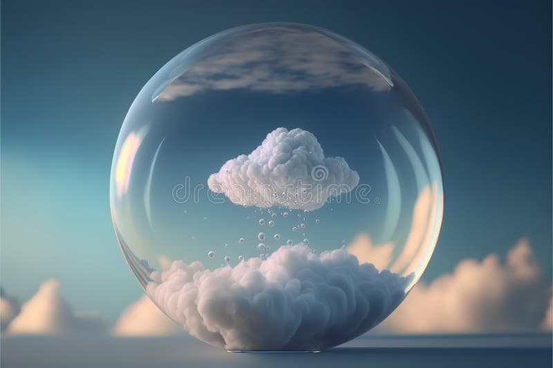 Beautiful Modern Abstract Artwork of Sky and Bubble Stock Photo - Image ...