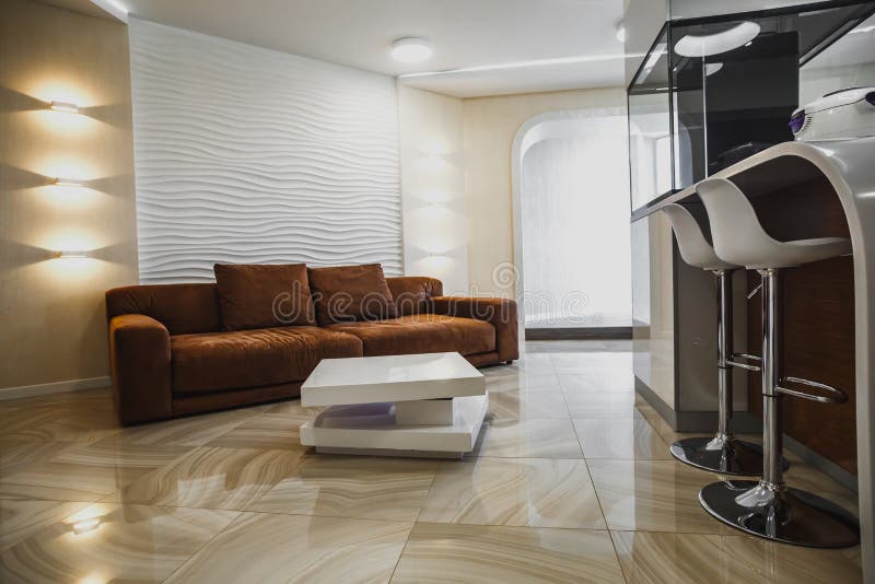 Beautiful Modern Apartment Interior. Real Estate Concept Stock Image ...