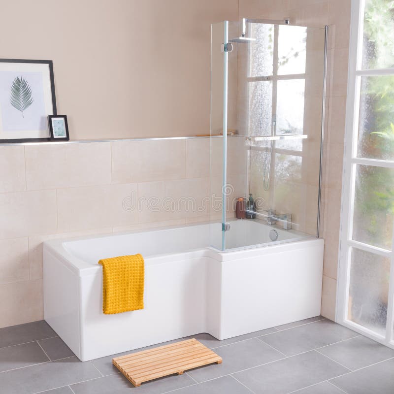 Beautiful Modern Bathroom Interior Stock Image - Image of floor, modern ...