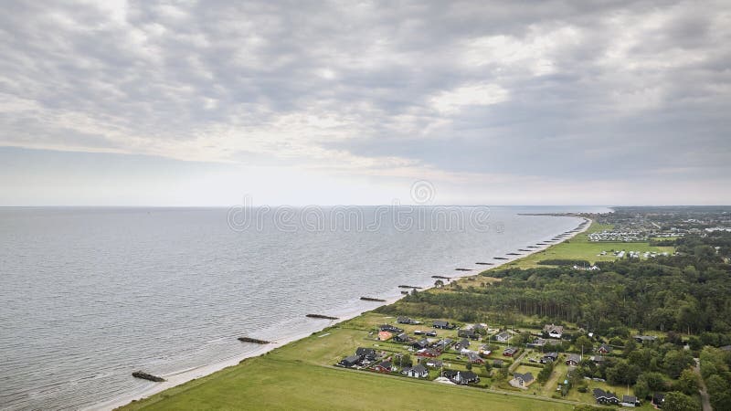 Beautiful Modern Beach House by the Water Stock Image - Image of ...