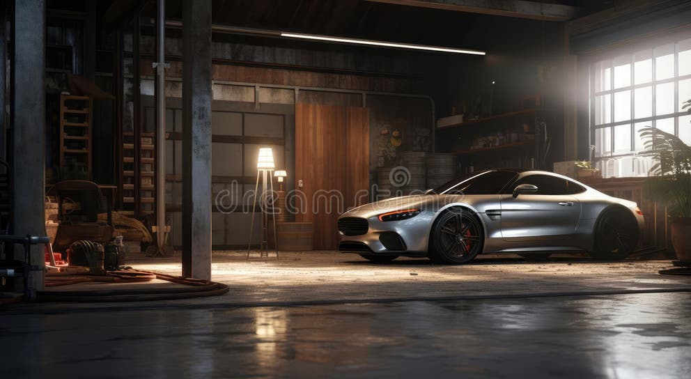 Beautiful Modern Car in the Interior Stock Image - Image of auto ...