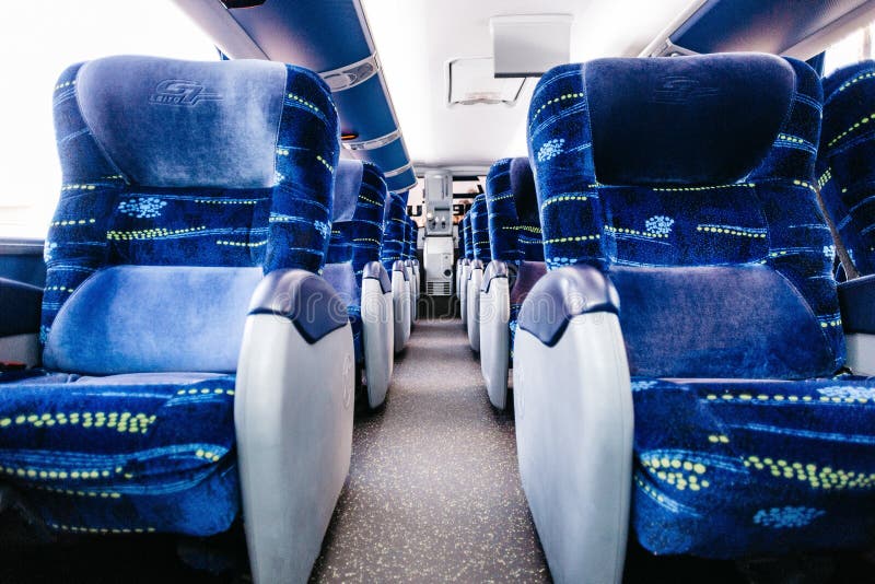Beautiful Modern Design of Bus Seats Stock Photo - Image of seat ...