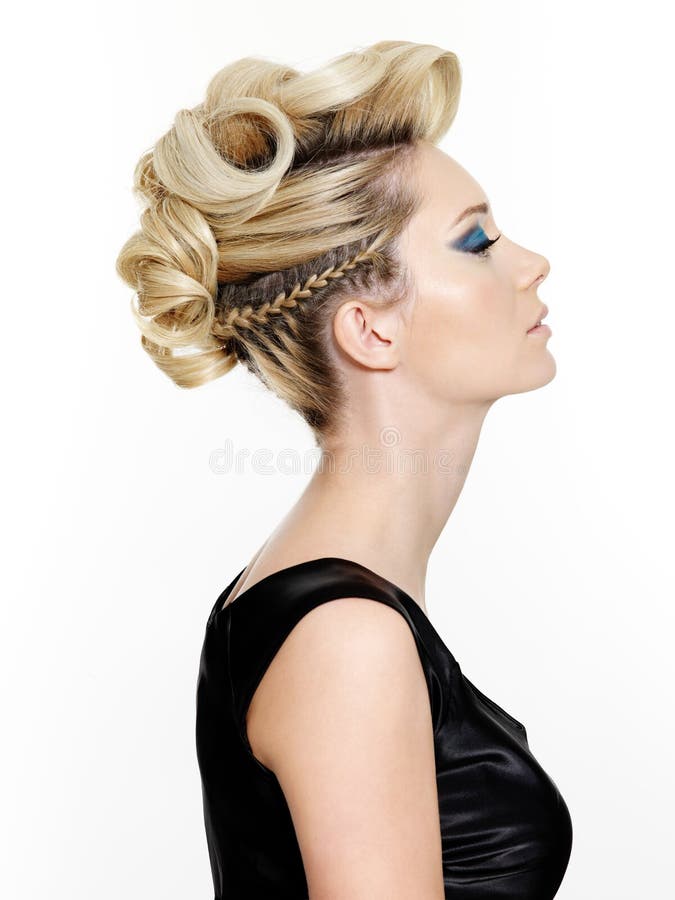 Wedding hairstyle stock image. Image of modern, styling - 13243427