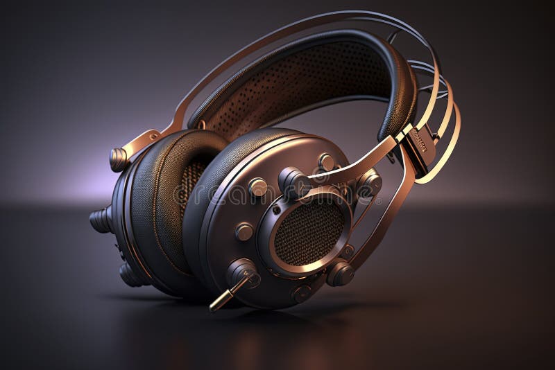 Beautiful and Modern Headphone Models Stock Illustration - Illustration ...