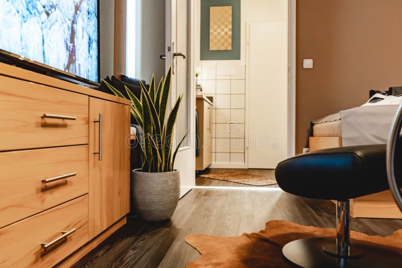 Apartment inside view stock photo. Image of floor, design - 181509600