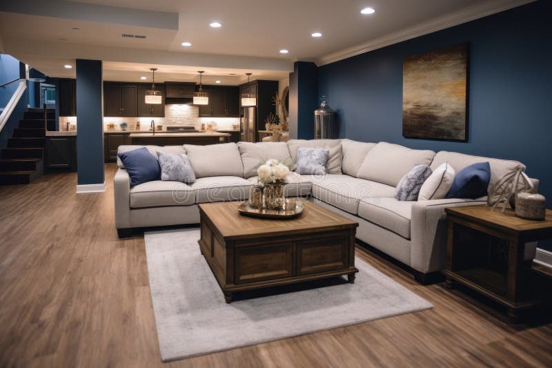 Beautiful Modern Interior Design of Living Room Background Stock ...