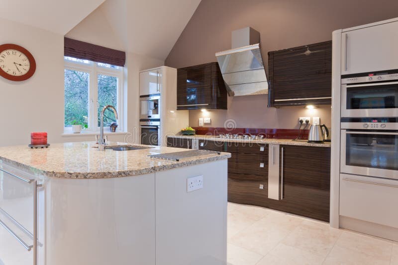 Beautiful Italian Style Kitchen Stock Image - Image of tile, wood: 9544043