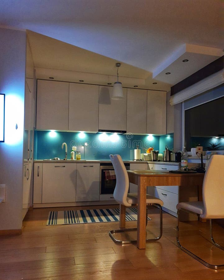 Beautiful modern kitchen stock photo. Image of restaurant - 272486660