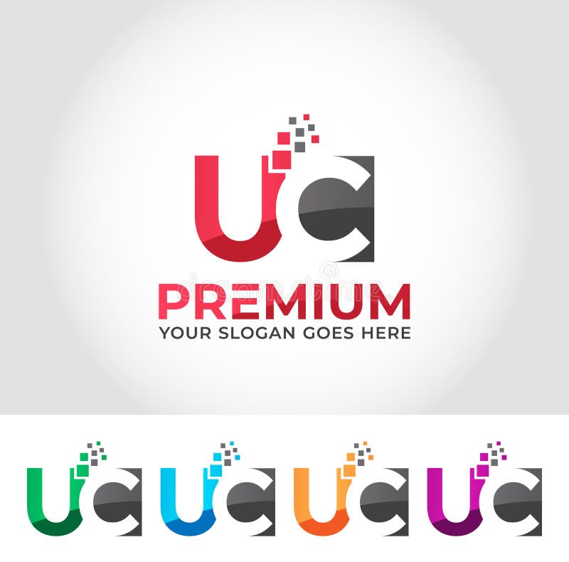 UC Alphabet Modern Logo Design Concept Stock Vector - Illustration of ...