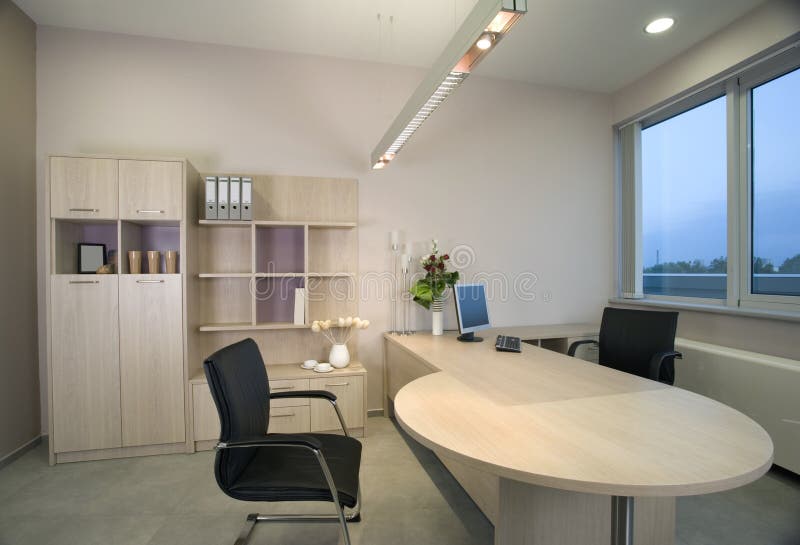 Beautiful and Modern Office Interior Design. Stock Photo - Image of ...