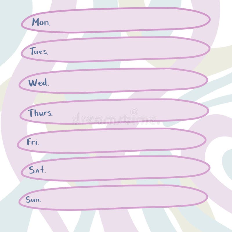 Beautiful Modern Page for the Weekly Planner of a Weekly Planning ...