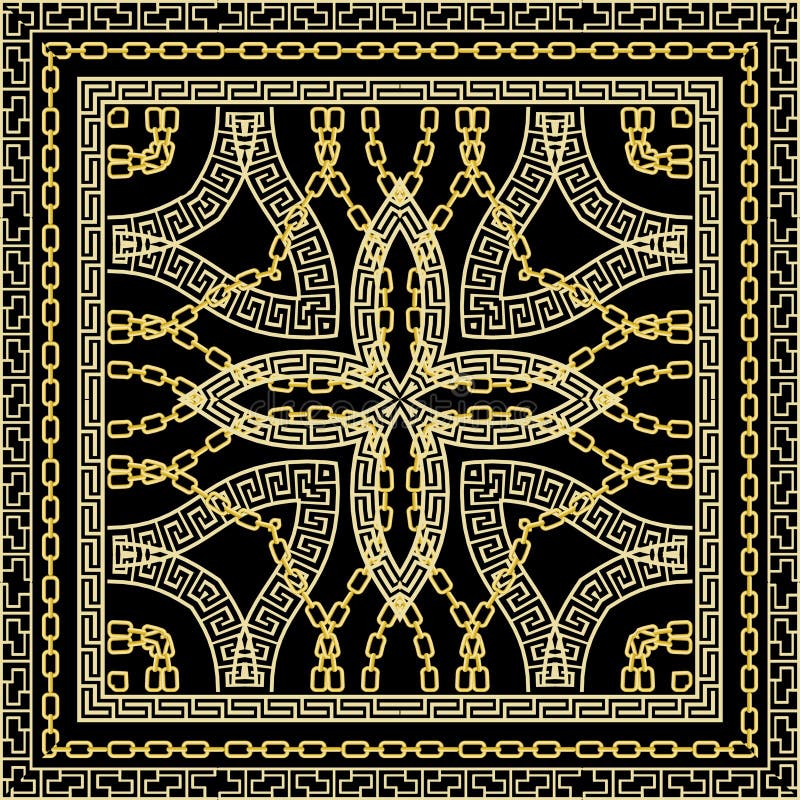 Greek Key Patterns (Gold and White) Stock Vector - Illustration of ...