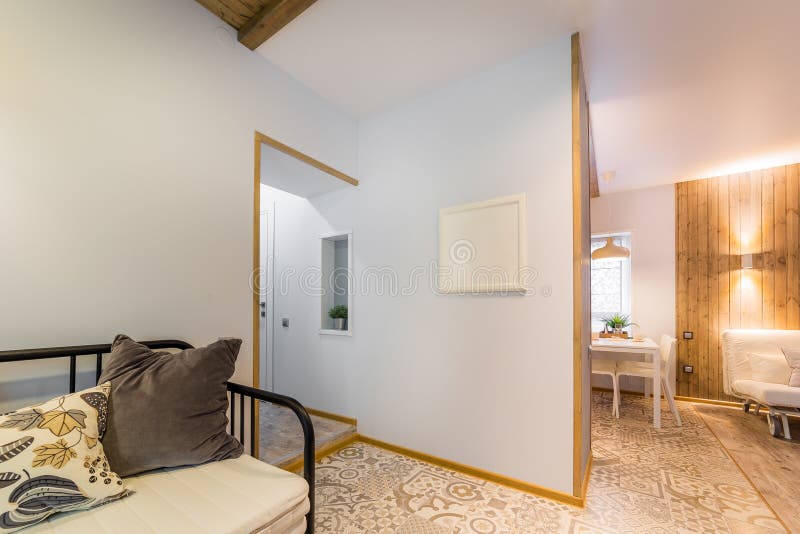 Beautiful Modern Studio Home Interior. New Design. Stock Photo - Image ...