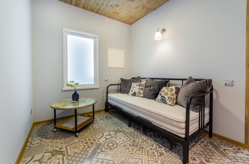 Beautiful Modern Studio Home Interior. New Design. Stock Photo - Image ...