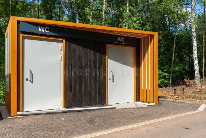 Beautiful Modern Toilet in the Park Stock Image - Image of toilet, park ...