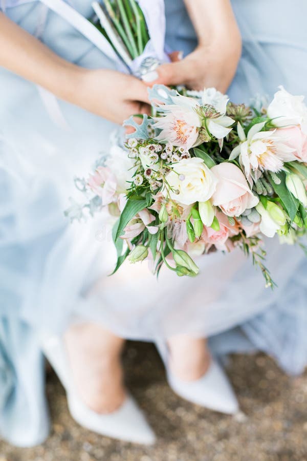 Beautiful Modern Wedding Bouquet Stock Image - Image of closeup, bridal ...