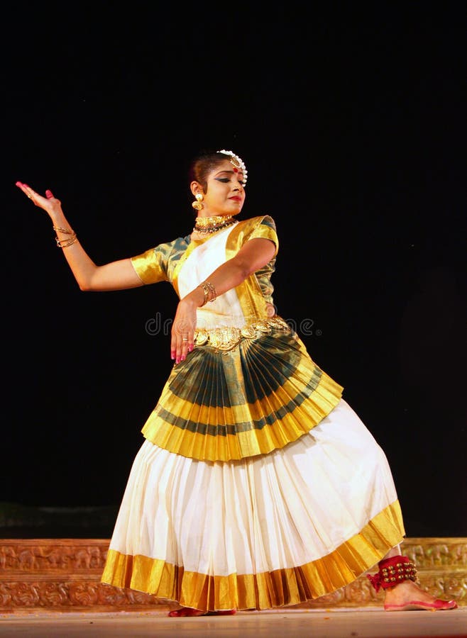 Beautiful Mohini Attam Dancer at a Temple of India Editorial Stock ...