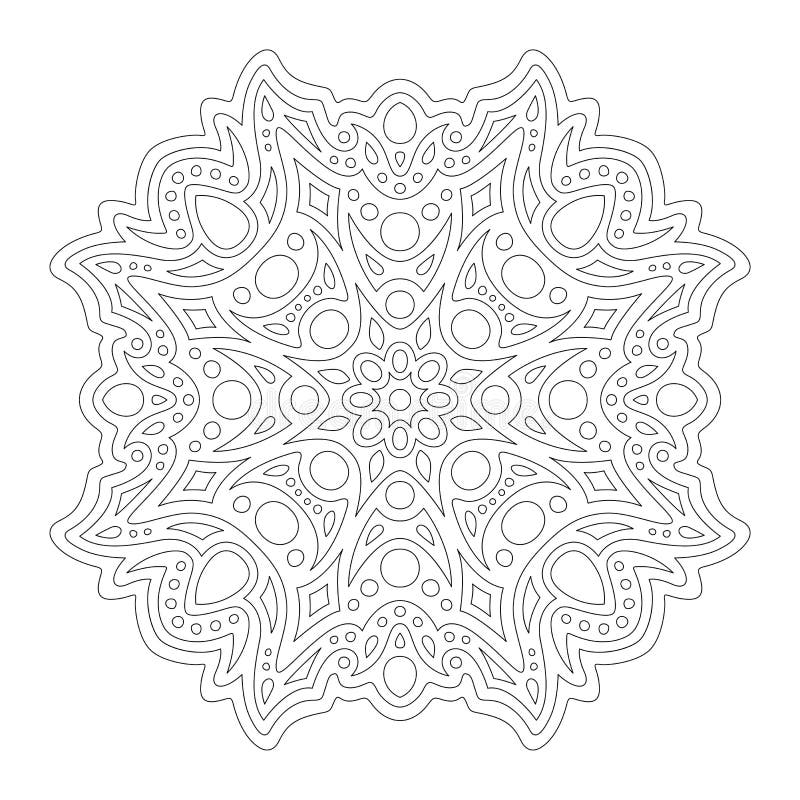 Art for Coloring Book Page with Linear Pattern Stock Vector ...