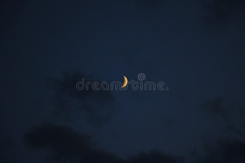Beautiful Month at the Night Sky with the Stars Stock Image - Image of ...