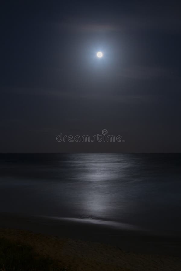 Beautiful Moon on the Brazilian Beach Stock Image - Image of astronomy ...