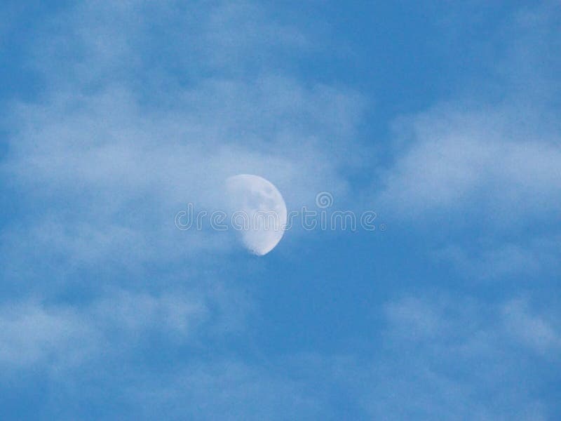 Beautiful Moon in the Clear Night Sky Stock Image - Image of moon ...