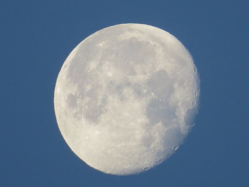 Beautiful Moon Full Large Round Satellite Craters Stock Image - Image ...