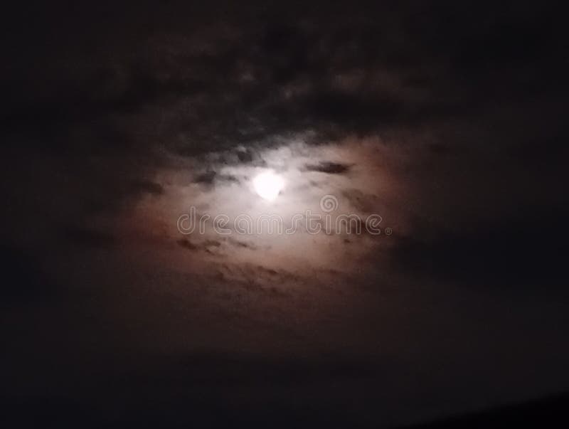 Beautiful Moon Indonesia Medan Stock Image - Image of beautiful, nort ...