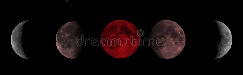 Beautiful Moon in Its Eclipse Phase Stock Image - Image of astrology ...