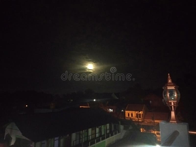 Beautiful moon night shine stock image. Image of shine - 202347825