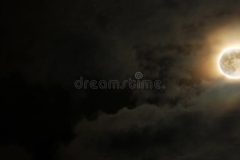 Beautiful Moon in the Night Sky. Moonlight Stock Image - Image of black ...