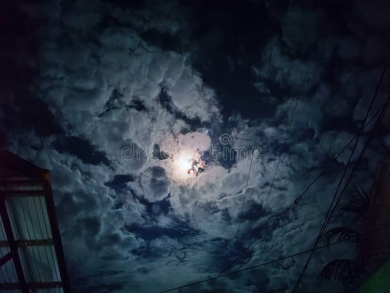 Beautiful Moonlight and Clouds, Sky Stock Photo - Image of moonlight ...