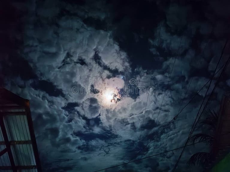 Beautiful Moonlight and Clouds, Sky Stock Photo - Image of moonlight ...