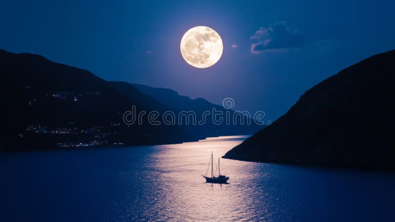 Beautiful Moonlight at Changi Beach Stock Photo - Image of blue ...