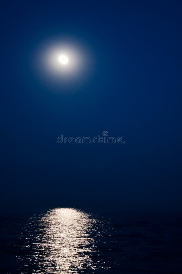 Beautiful Moonlit Walk on the Sea Stock Image - Image of landscape ...