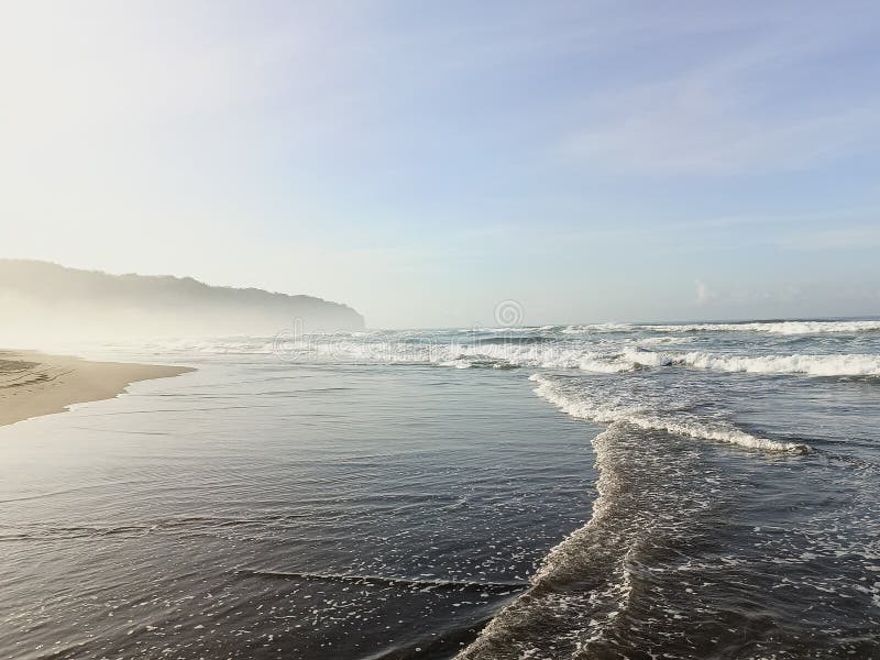 Beautiful Morning Beach Coast Wavesea ??breeze? Stock Image - Image of ...