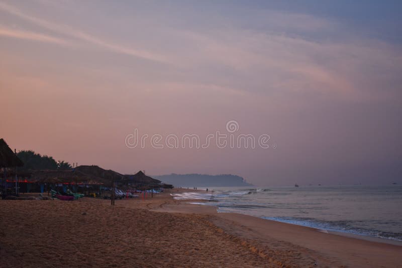 A Beautiful Morning in the Beach in Goa Stock Image - Image of beach ...